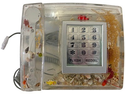 Rare Perspex Water Filled Tropical Telephone | Theme Traders