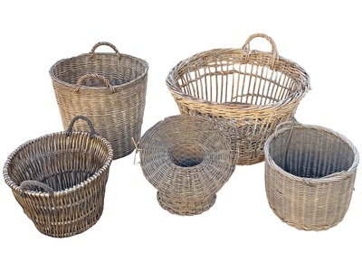 Large Wicker Pannier Baskets | Theme Traders
